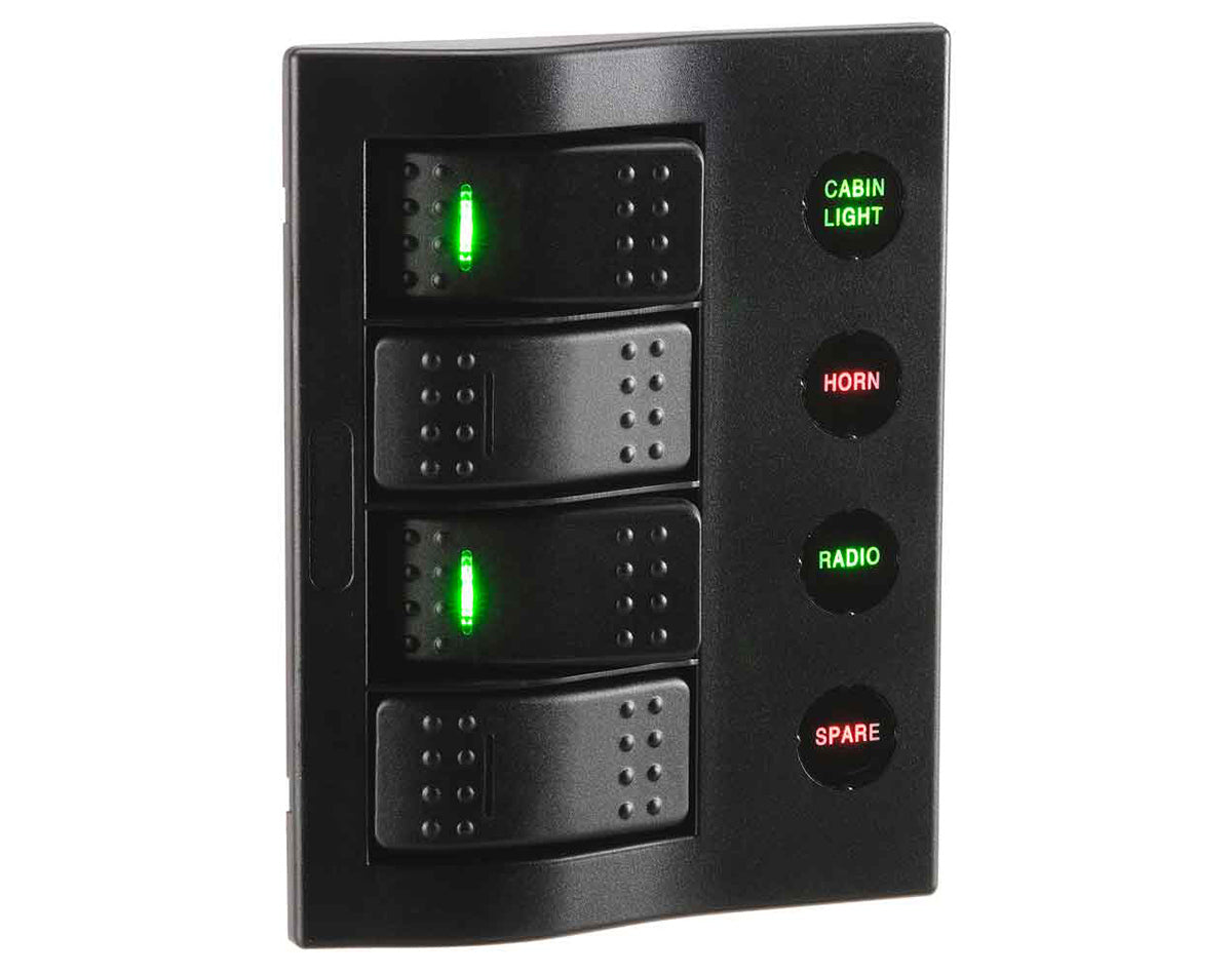 Switch Panel LED 4 Way - Fuses – Marine & Outdoors